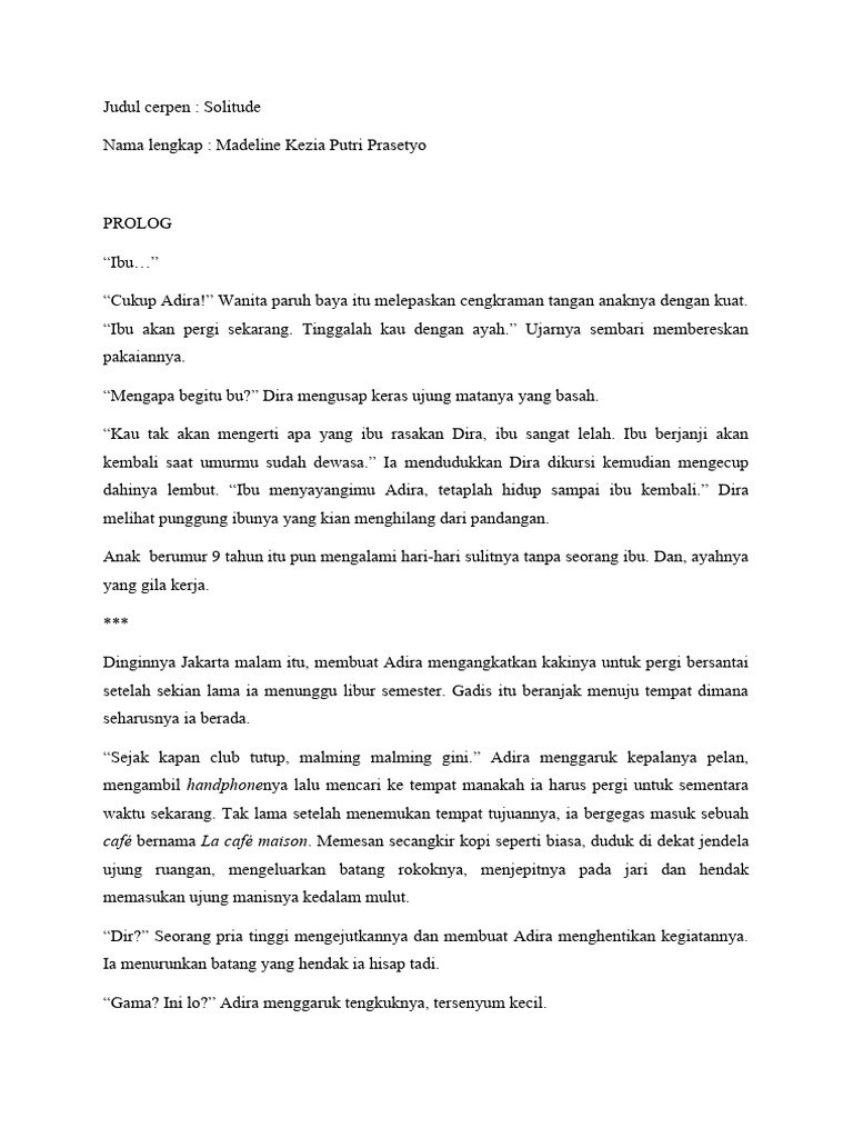Final Revisi Solitude - Madeline Kezia Putri Prasetyo | PDF | Griya & Taman