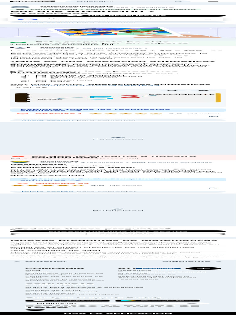 Por Qué 40+40 100 AyudaAaaa - Brainly - Lat | PDF | Sustracción | Aritmética