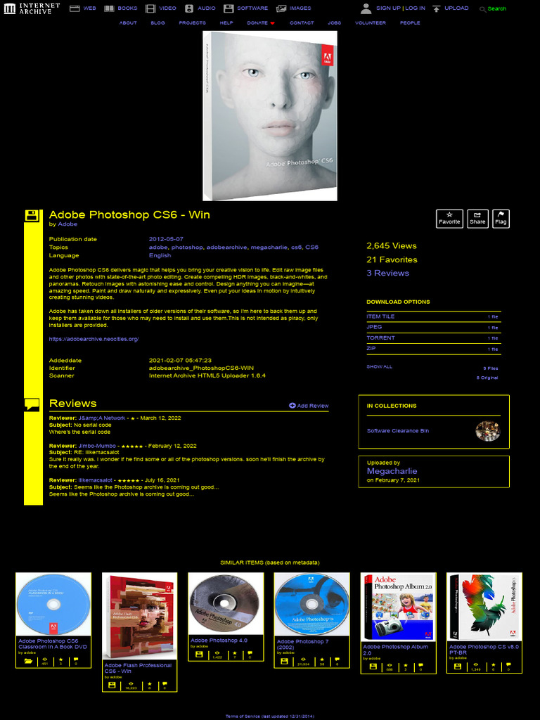 Adobe Photoshop CS6 Archive Download | PDF | Adobe Creative Suite ...