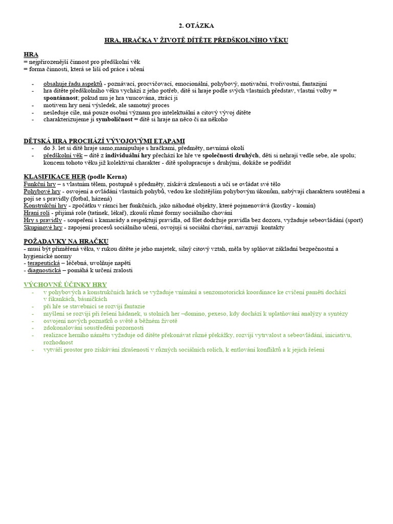 Hra A Hracka | PDF