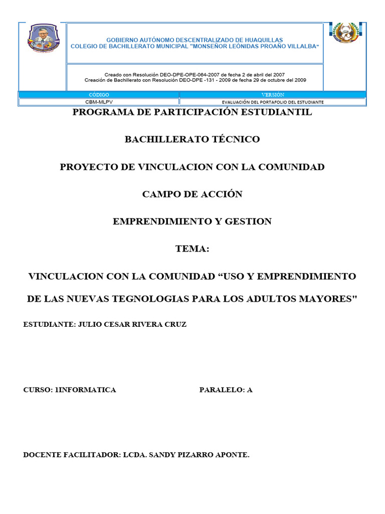 Modelo para La Creacion Del Proyecto Ppe | PDF | Red de computadoras | Televisión