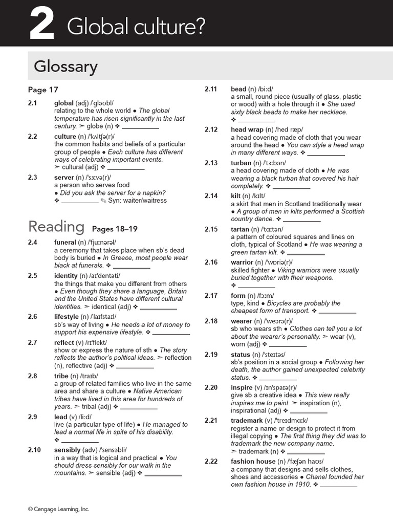 b2 - Wordlist - Unit - 02 Advanced1 | PDF | Language Arts & Discipline | Foreign Language Studies