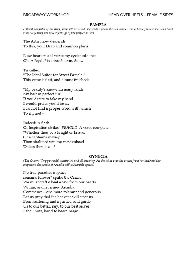 "Head Over Heels: Female & Male Sides" | PDF | Classics