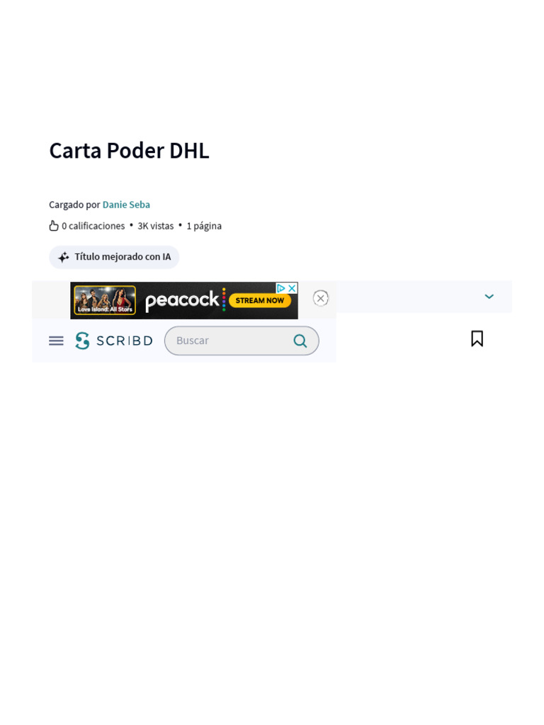 Carta Poder DHL - PDF | PDF | Scribd