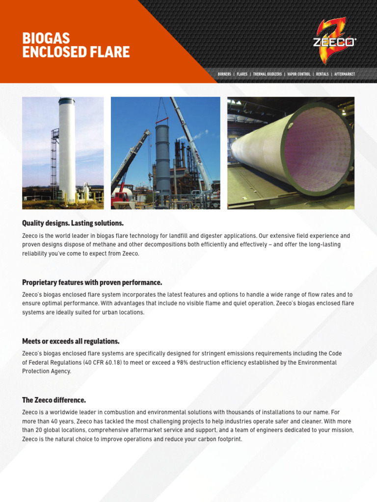 BioGas Enclosed Flare Web | PDF | Biogas | Anaerobic Digestion
