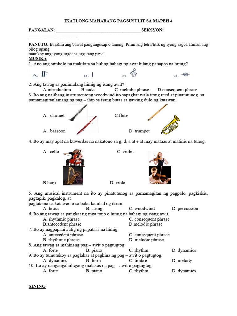 PT Mapeh-4 Q33 | PDF