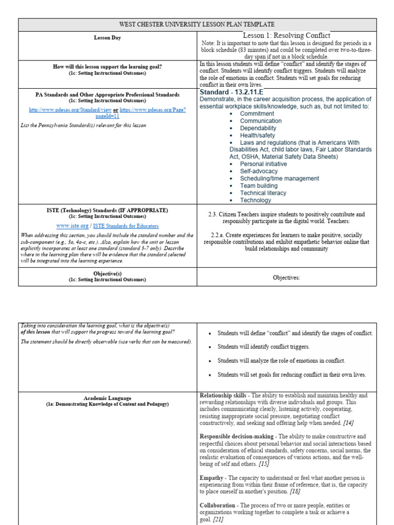 Module 3 - Lesson 1 - Conflict Resolution | PDF | Learning | Empathy