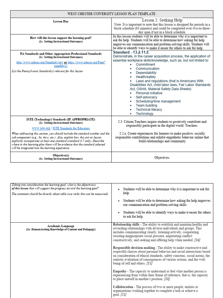 Module 3 - Lesson 2 - Seeking Help | PDF | Learning | Communication