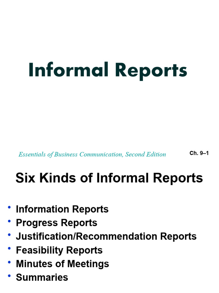 10 Information Reports | PDF | Information | Communication