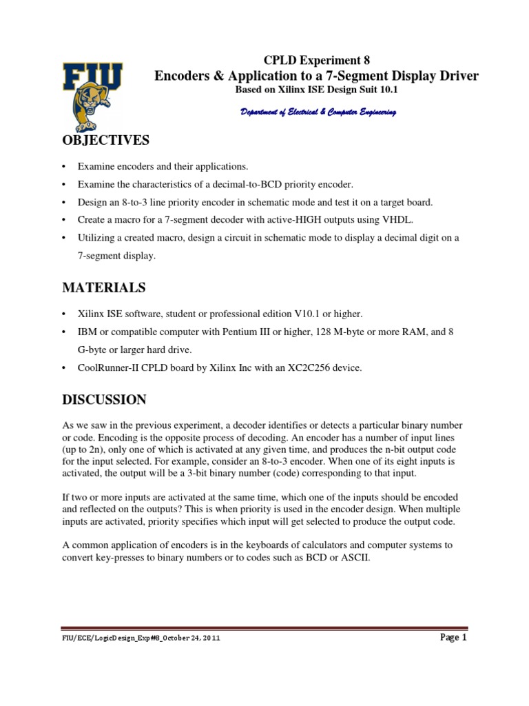 Experiment8 Student1 | PDF | Vhdl | Binary Coded Decimal
