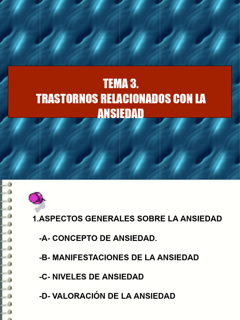 Ansiedad Clase | PDF | Ansiedad | Desorden obsesivo compulsivo