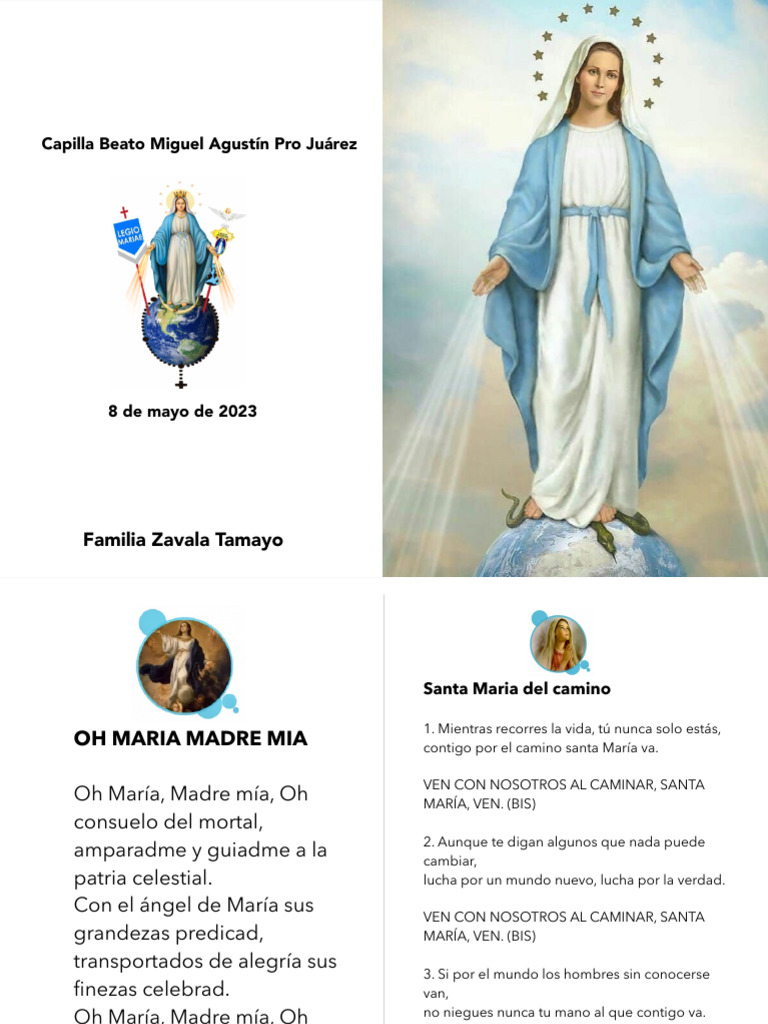 Cantos A La Virgen Maria | PDF | María, madre de Jesús | Oración