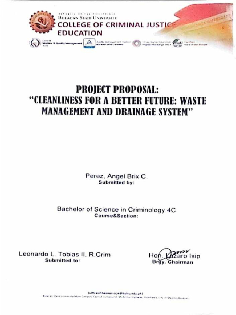Project Proposal Angel Brix C. Perez BSC 4C | PDF | Sustainability | Flood