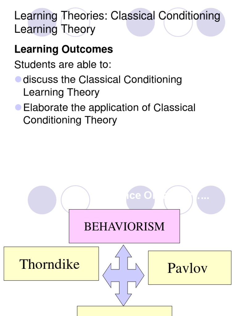 Classical Conditioning Learning Theory | PDF | Classical Conditioning ...