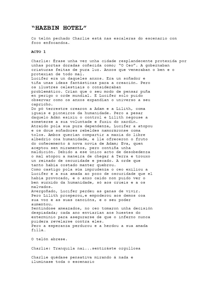 Guión Hazbin Hotel | PDF