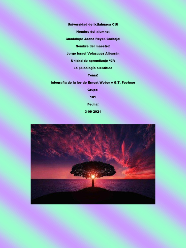 Infografia de Weber y Fechner | PDF
