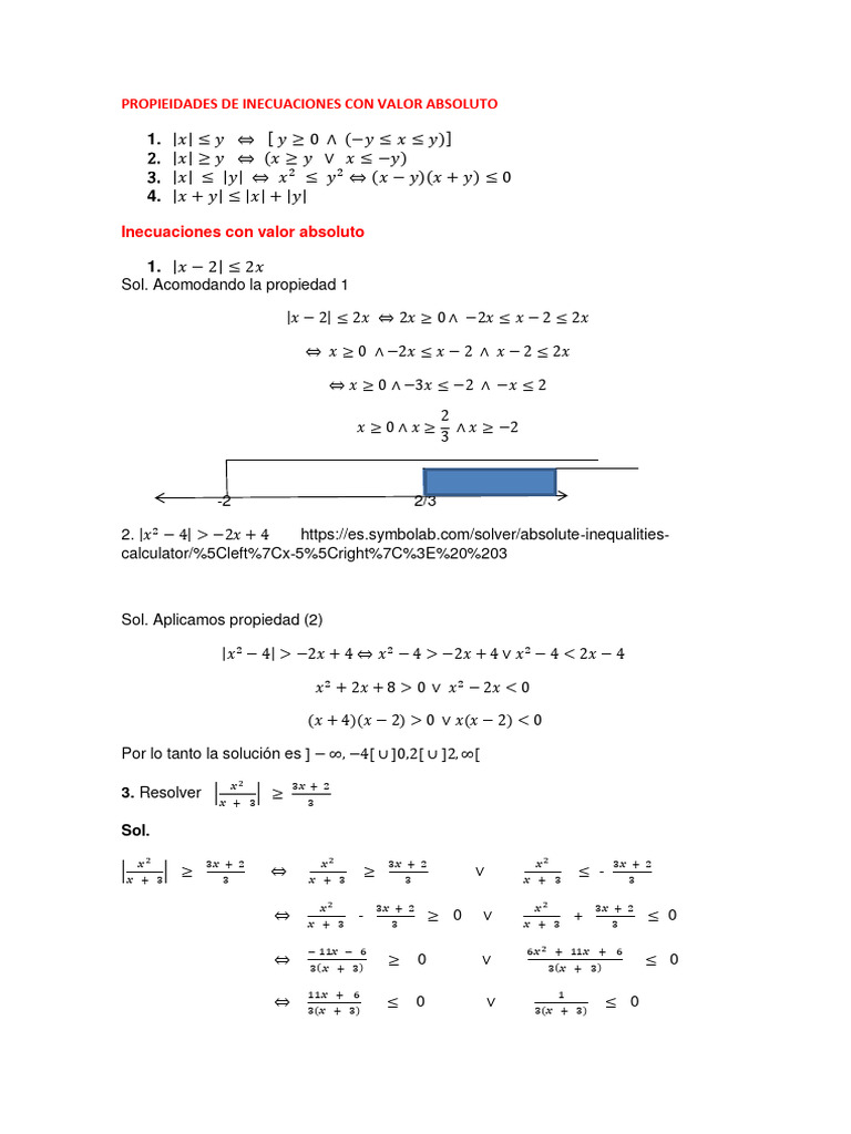 Inecuaciones Con Valor Absoluto | PDF