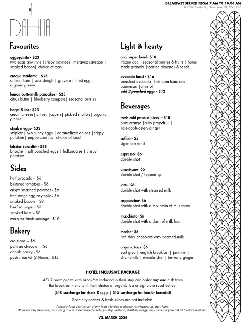 Dahlia-Breakfast | PDF | Coffee | Cuisine