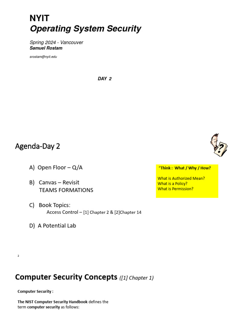 Os PPT Day2 Draft | PDF | Access Control | Vulnerability (Computing)