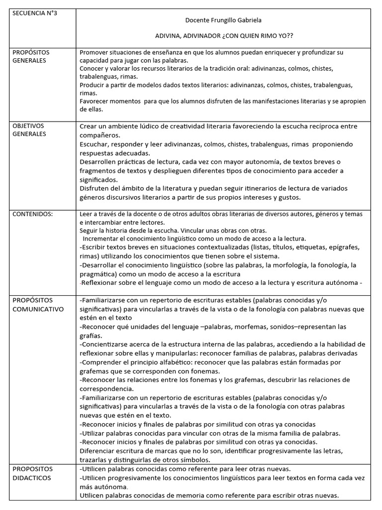 Adivinanzas y Rimas para Primero - Docx Versión 1 | PDF | Palabra | Escritura