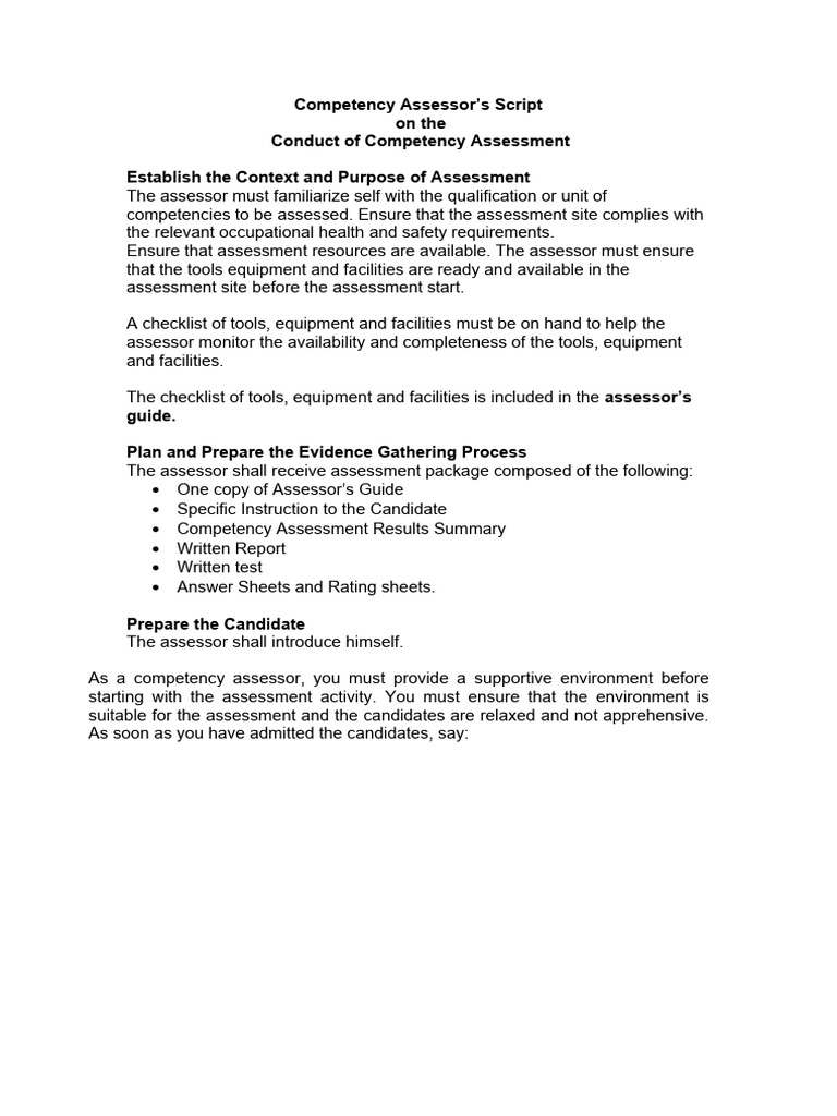 Assessors Script | Download Free PDF | Signature