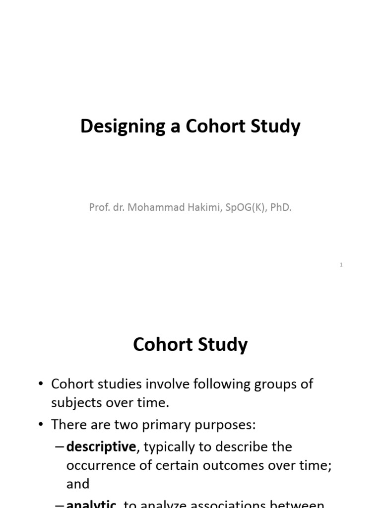 #6 - Cohort Study 1 - MH | PDF | Cohort Study | Sampling (Statistics)
