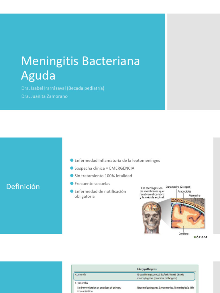 Meningitis Bacteriana Aguda: Diagnóstico y Tratamiento | PDF ...