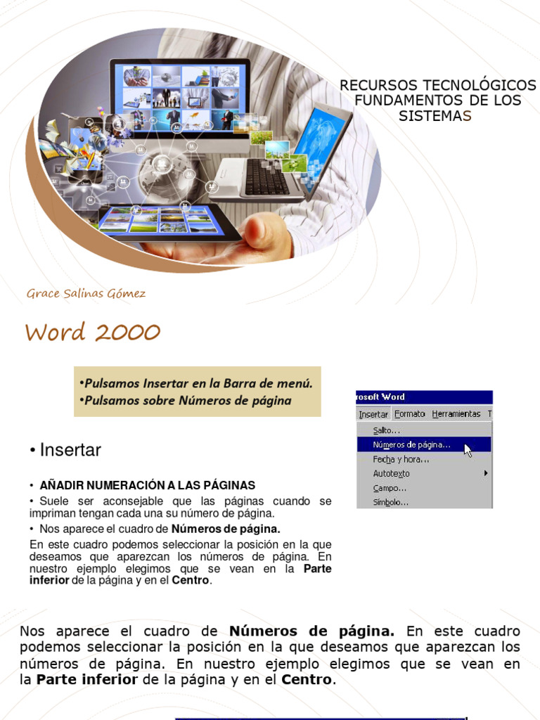 Guía de Word 2000: Insertar Elementos | PDF