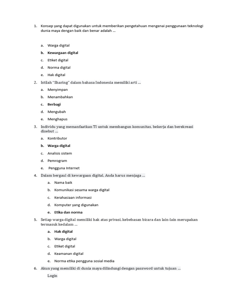 Contoh Soal Pts Simulasi Digital Kelas X | PDF