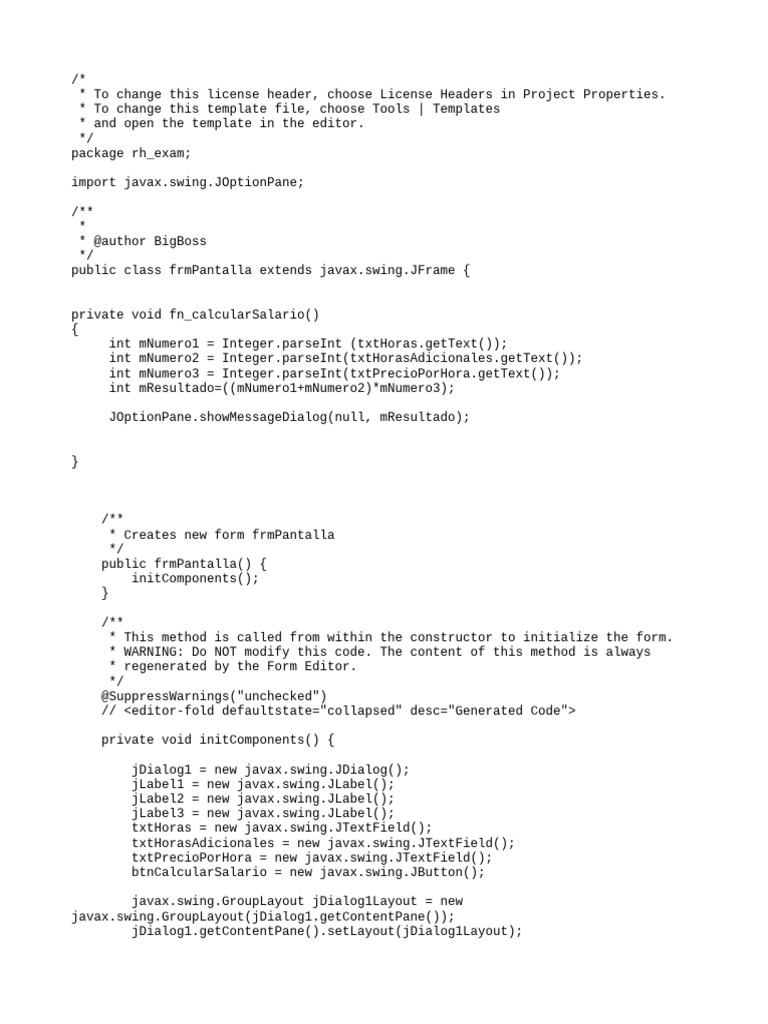 Codigo Codigo de Netbeam | PDF | Software Engineering | Computing Platforms