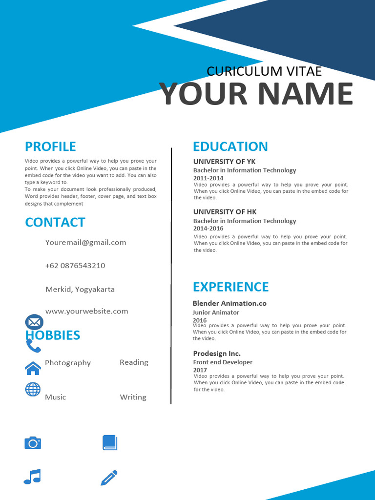 Your Name: Profile Education | PDF | World Wide Web | Internet & Web