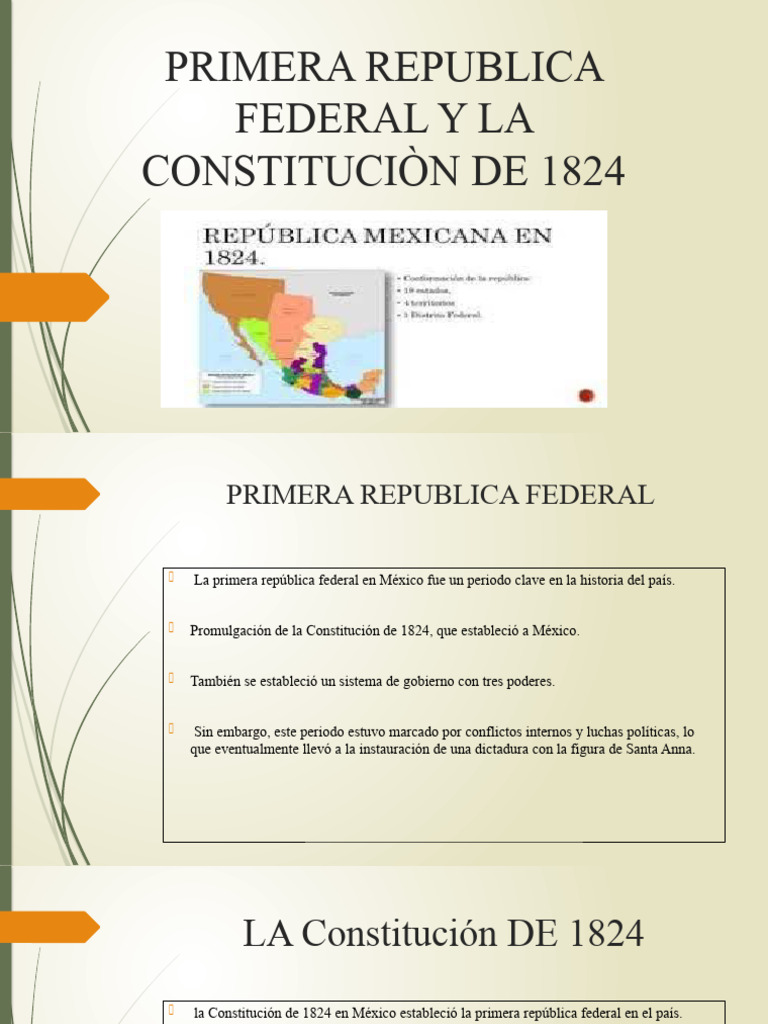 Constitución de 1824 y República Federal Mexicana | PDF