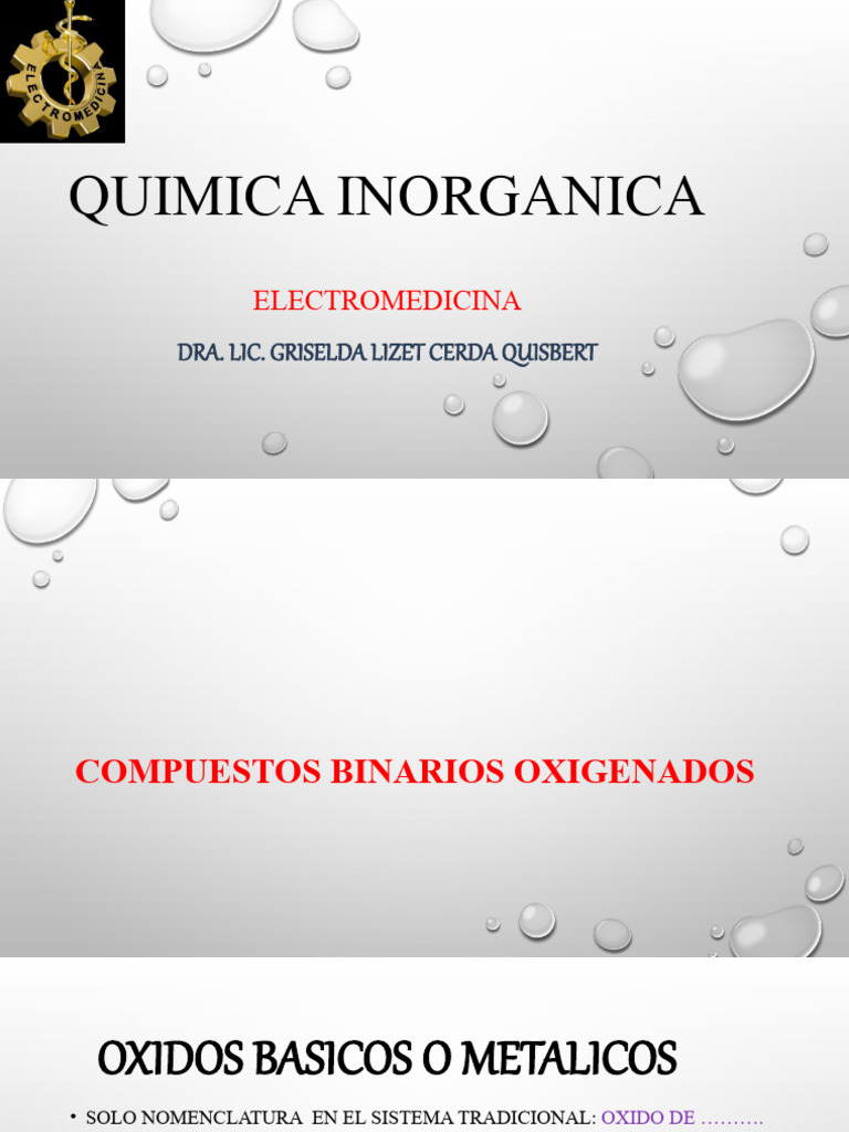 Tema 1 Quimica Inorganica y Quimica Organica | PDF | Óxido | Valencia (Química)