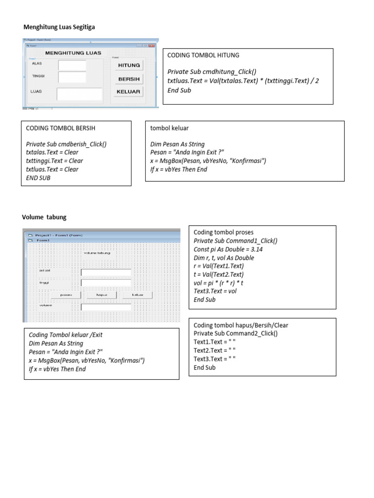 Coding Project Visual Basic 6.0 | PDF | Computer Programming