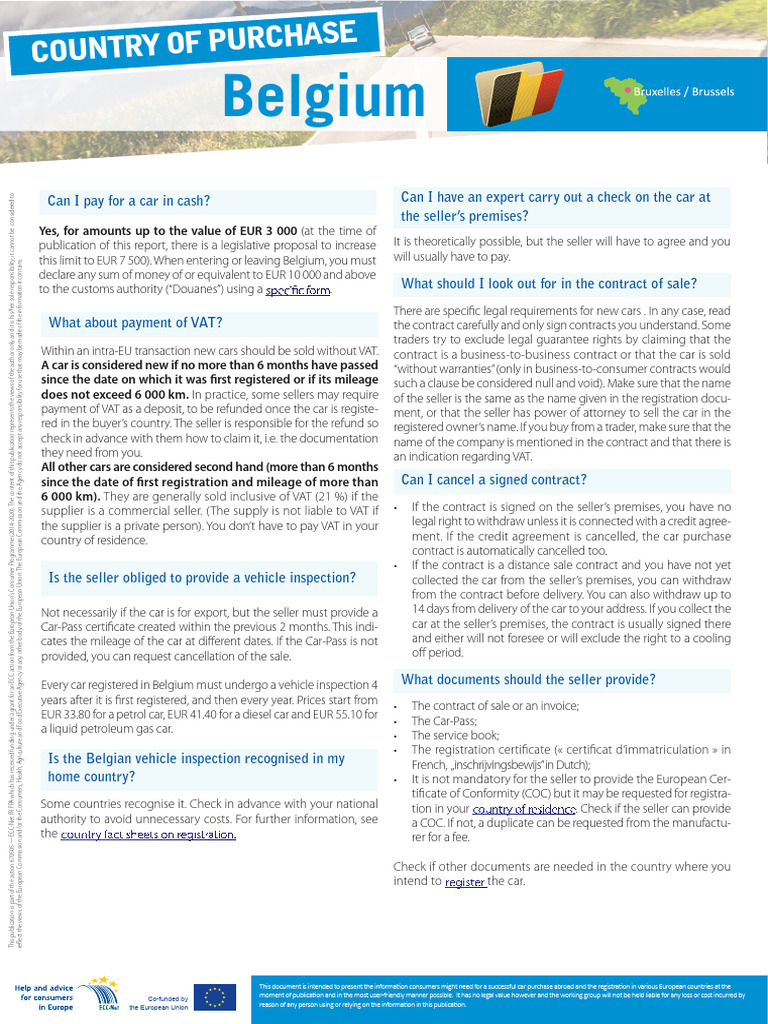 Country Fact Sheets Purchase FINAL-BE | PDF | Value Added Tax | Insurance