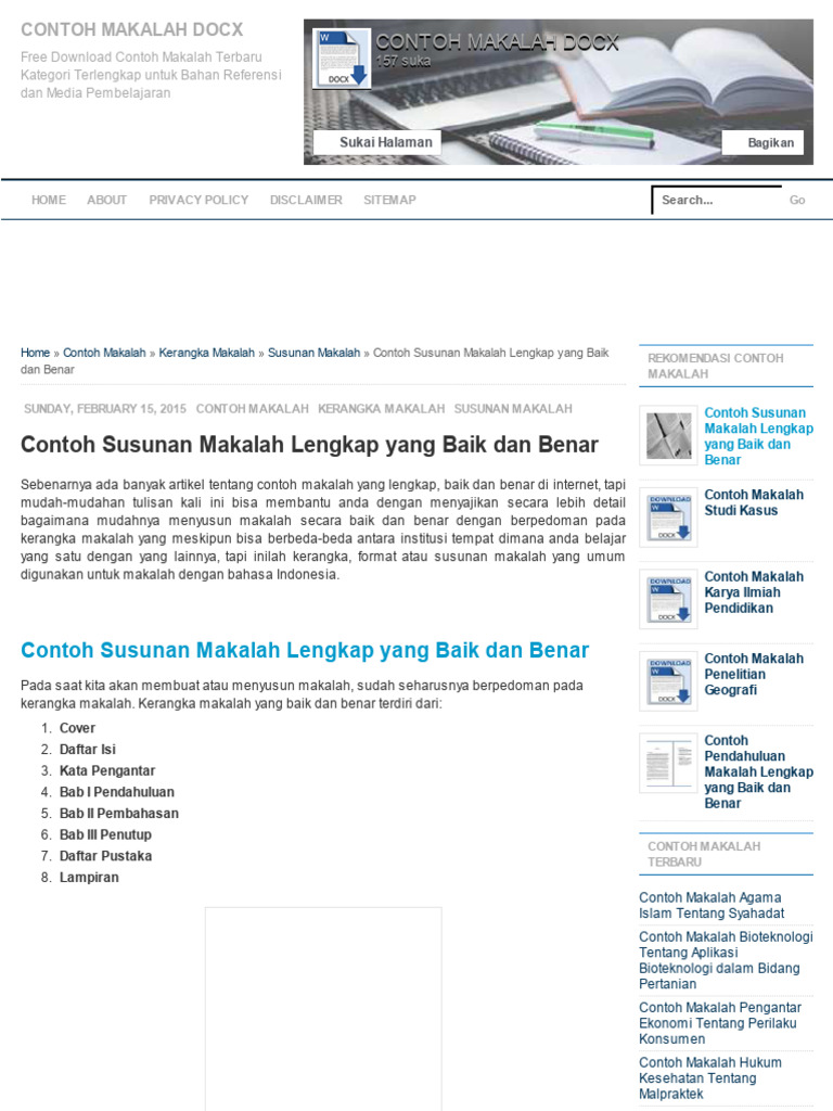 Contoh Makalah Docx | PDF