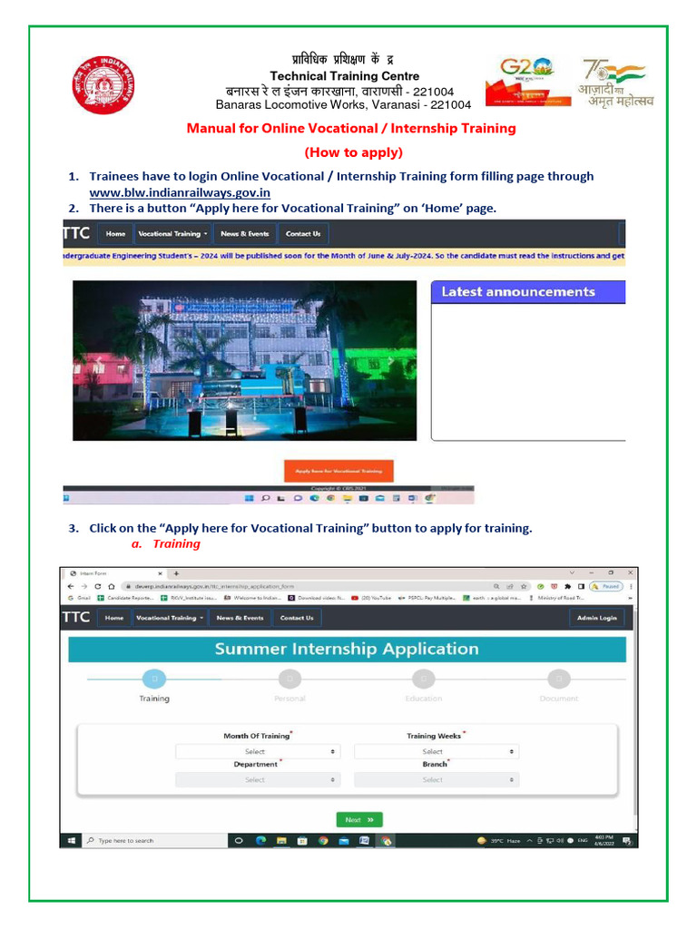 Online Vocational Training Application Guide | PDF