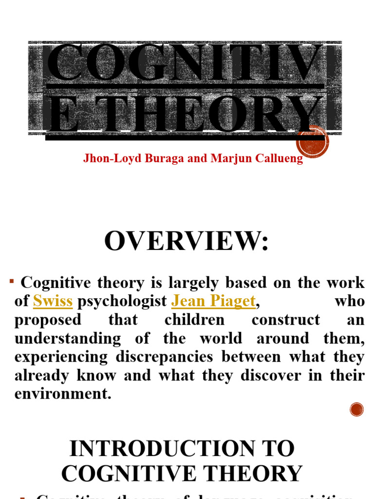 Cognitive Theory | PDF | Language Acquisition | Cognition