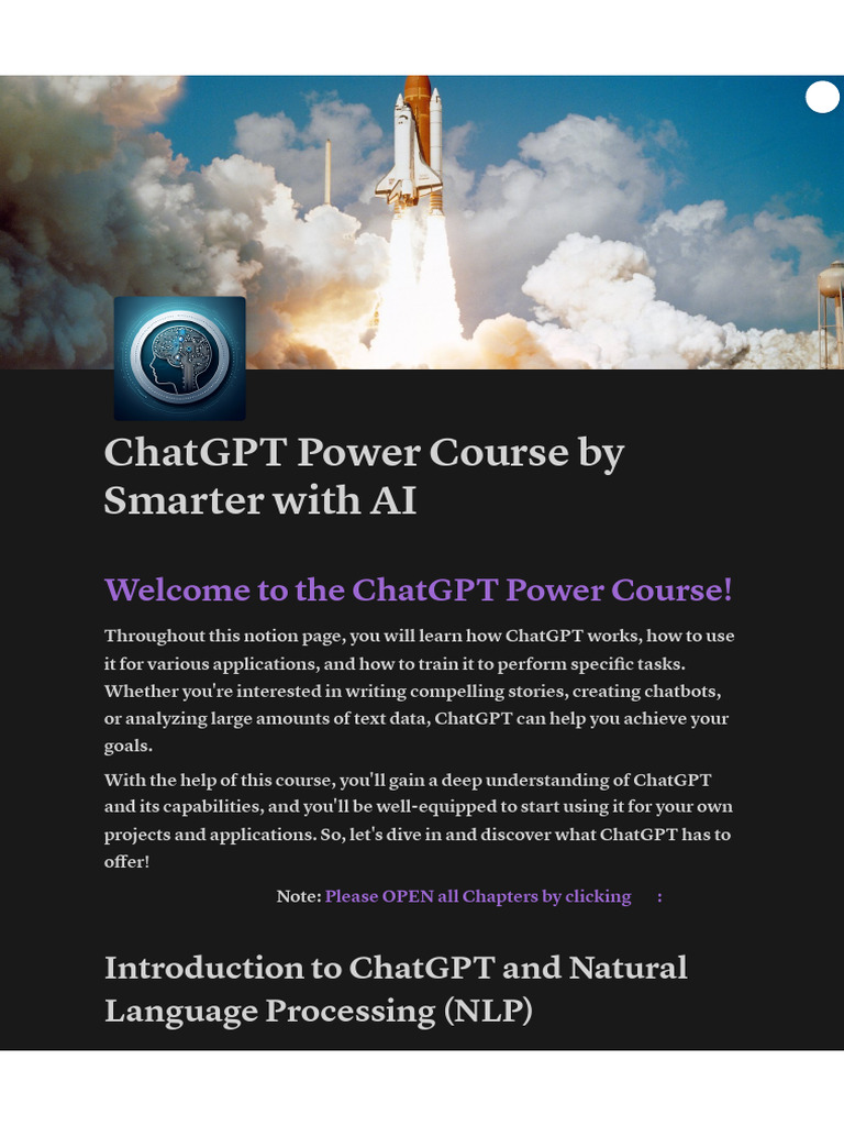 ChatGPT Power Course by Smarter With AI | PDF | Artificial Intelligence ...