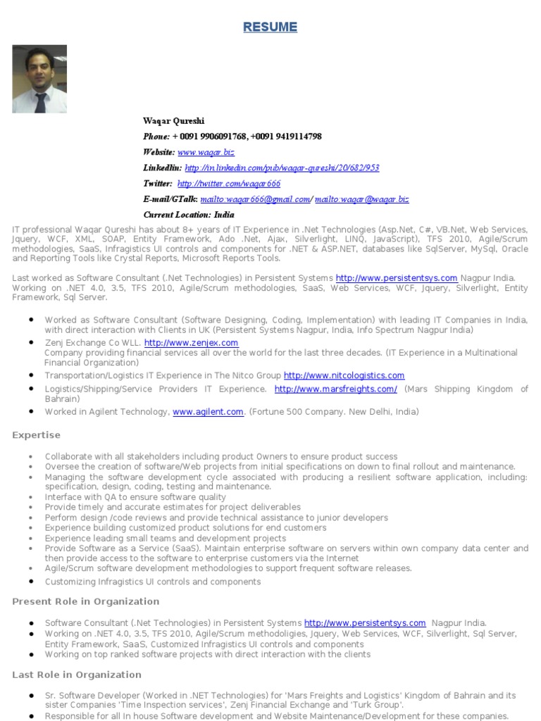 Software Engineer Resume | PDF | Microsoft Sql Server | Databases