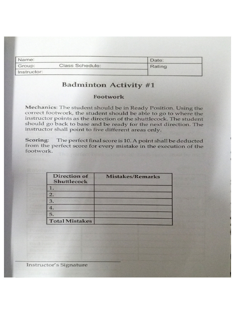 Badminton | PDF