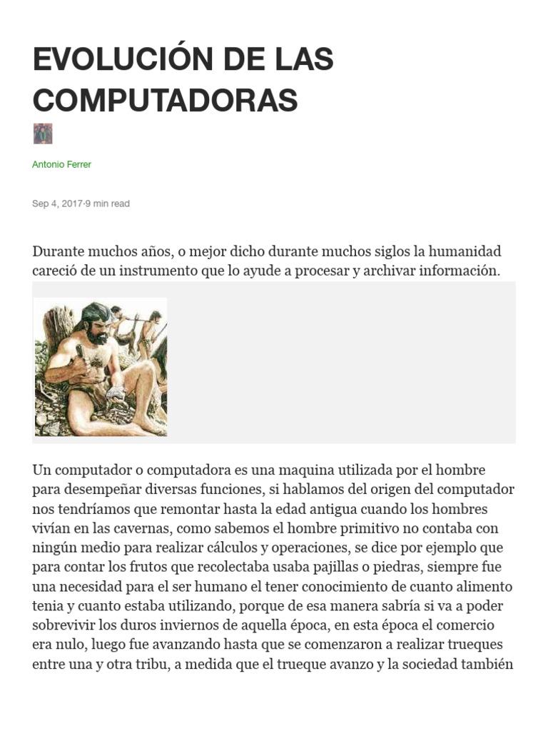 Evoluci-N de Las Computadoras | PDF | Computadoras personales | Circuito integrado