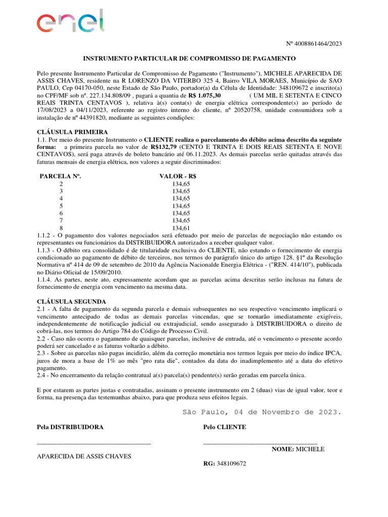 Boleto Enel SP | PDF