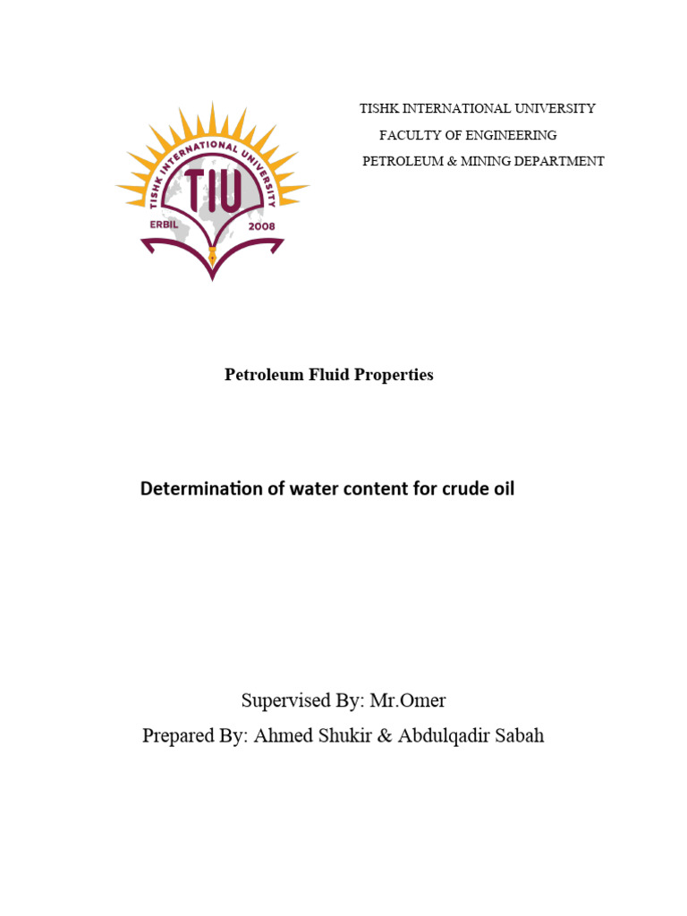 determination-of-water-content-for-crude-oil-pdf-water-petroleum