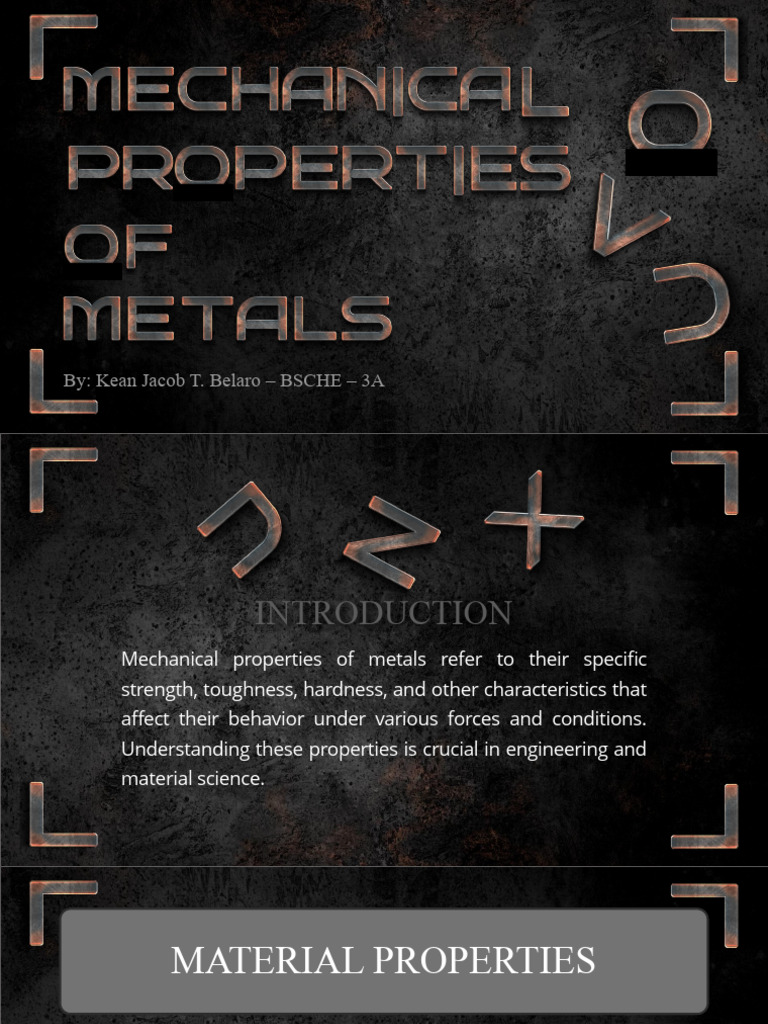 Mechanical Properties of Metals Explained | PDF | Deformation ...