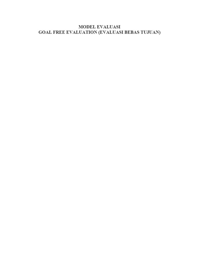 Model Evaluasi Goal Free | PDF | Bisnis