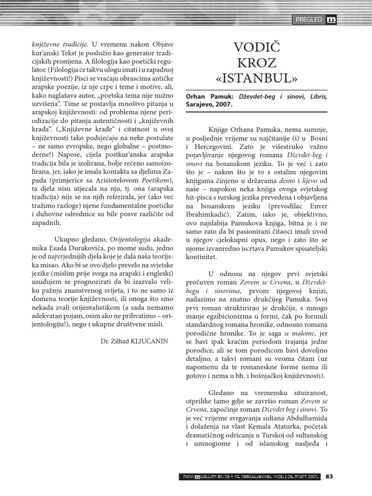 Urednik1,+Vol+8,+Br.+30+Str.+83 84.+Isnam+Taljić | PDF