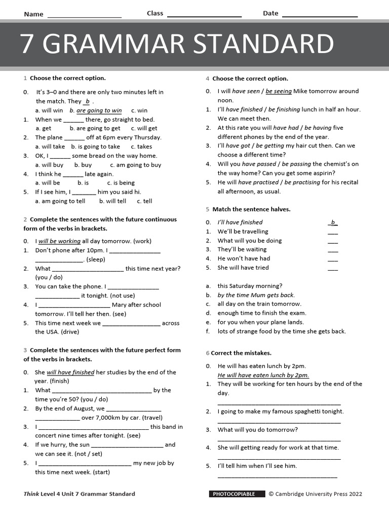 Future Tense Grammar Exercises | PDF | Languages | Foreign Language Studies