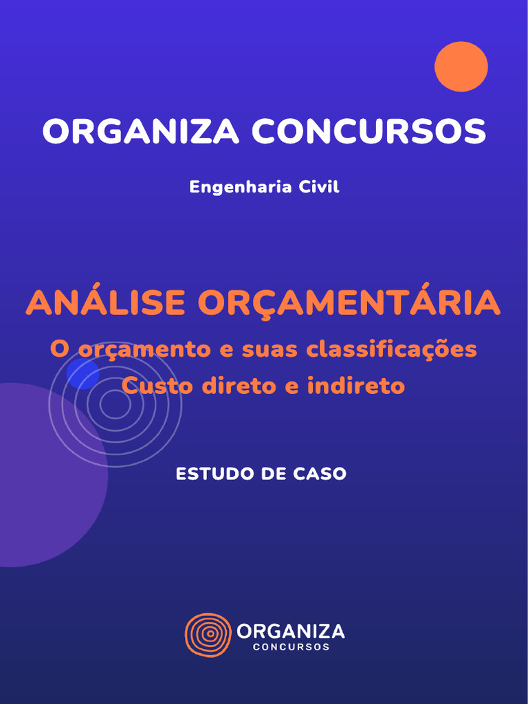 Orçamento - Estudo de Caso - Custo Direto e Custo Indireto v4 | PDF ...