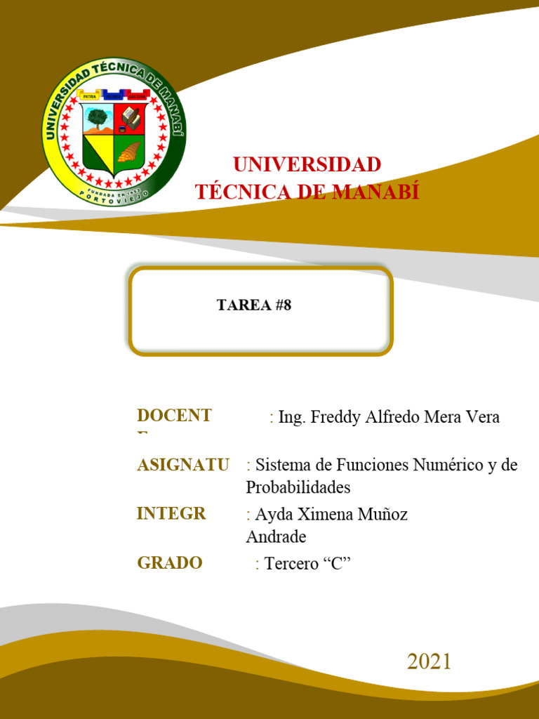 Tarea 8 | PDF | Matemáticas